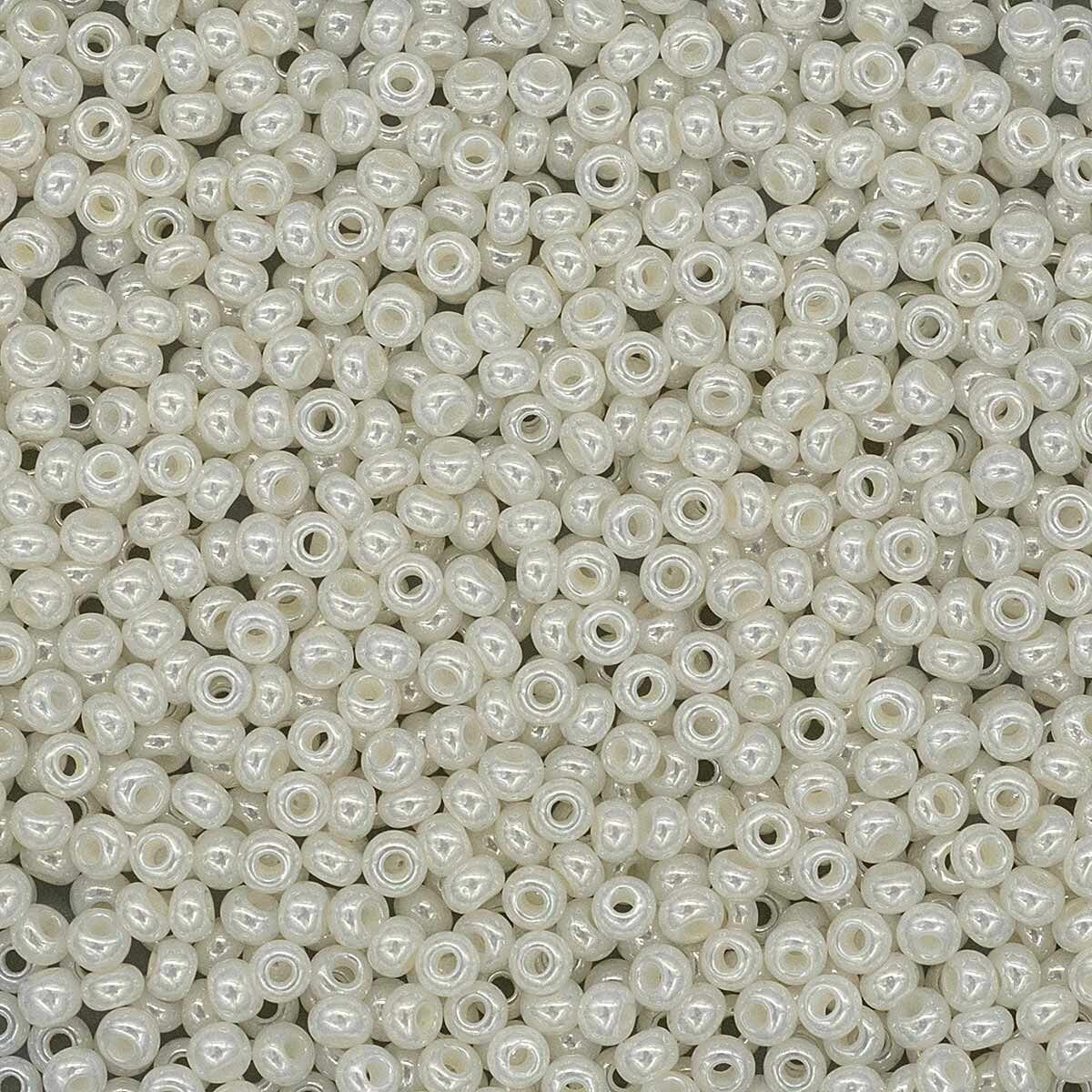 Бисер PRECIOSA "Жемчужный", 10/0, круглое отверстие, цвет 47102, 5х20 г