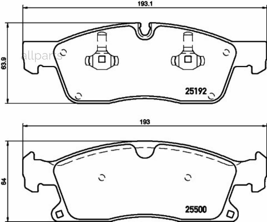 BEHR-HELLA 8DB355019-821 Тормозные колодки дисковые, передняя ось