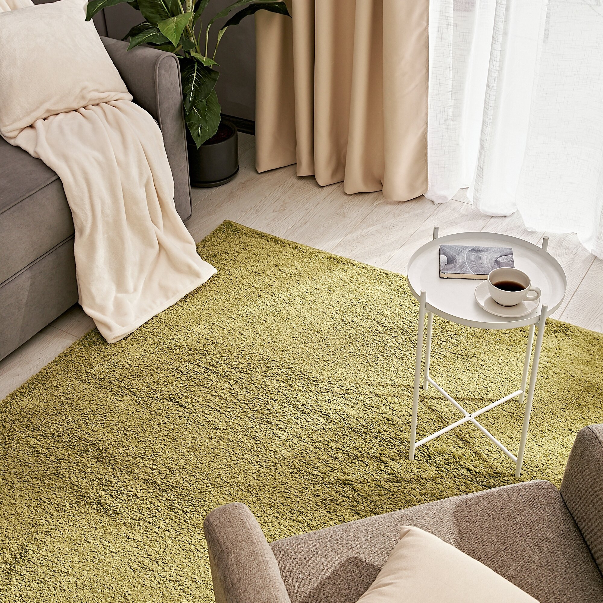 Ковер Kreaforta Shaggy Bosfor 80x150 см полипропилен цвет зеленый