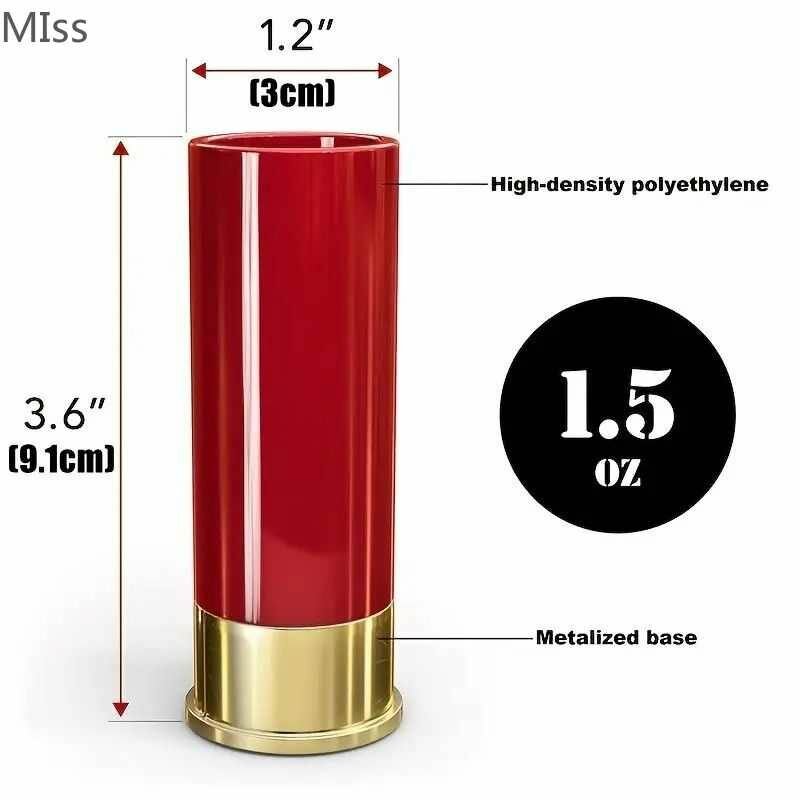Набор из 4 креативных рюмок для крепких напитков в форме патрона для ружья, Пулевая чашка miss