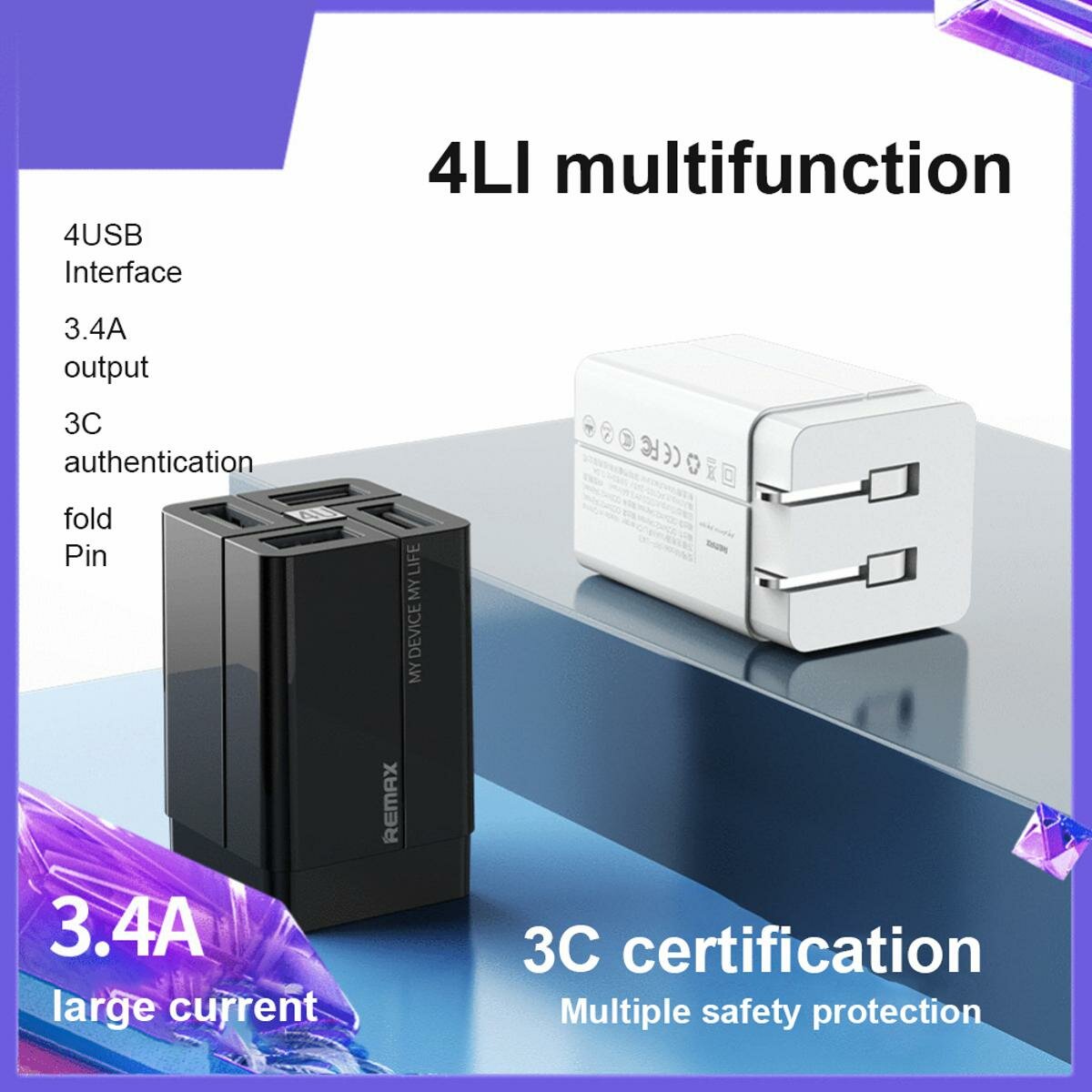 4 USB 3.4A/5V быстрое зарядное устройство для мобильных телефонов быстрая зарядка 3.0 USB зарядное устройство с QC 3.0 портативная быстрая зарядка для LG Samsung