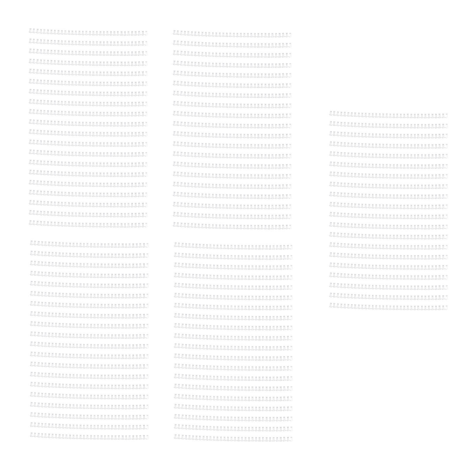 Пружины для переплета, 6.4мм, 34 зуба, 3:1, белые, для 20 листов А4, 100шт