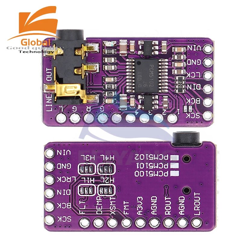 ЦАП декодер PCM5102A для Raspberry Pi