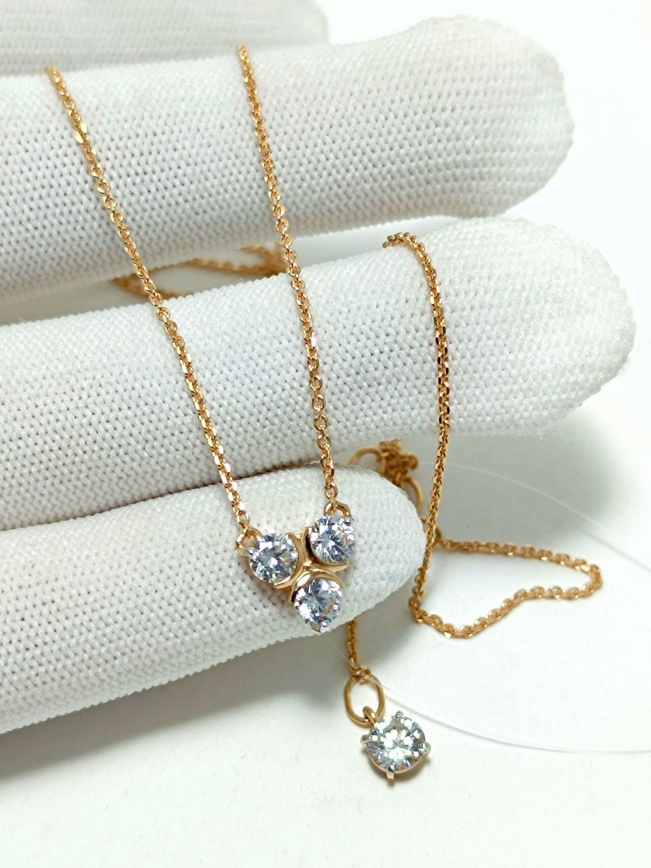 Колье, красное золото, 585 проба