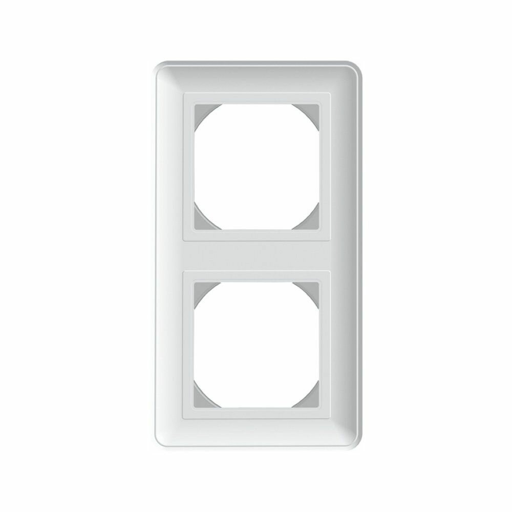 Рамка 2-постовая вертикальная Systeme Electric (Schneider Electric) W59 Aqua, белый KD-2B-18