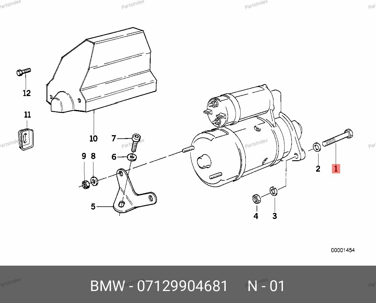 Винт Torx BMW 07129904681, для BMW 3/5/Z3/E30/E36/E38/E39/E46