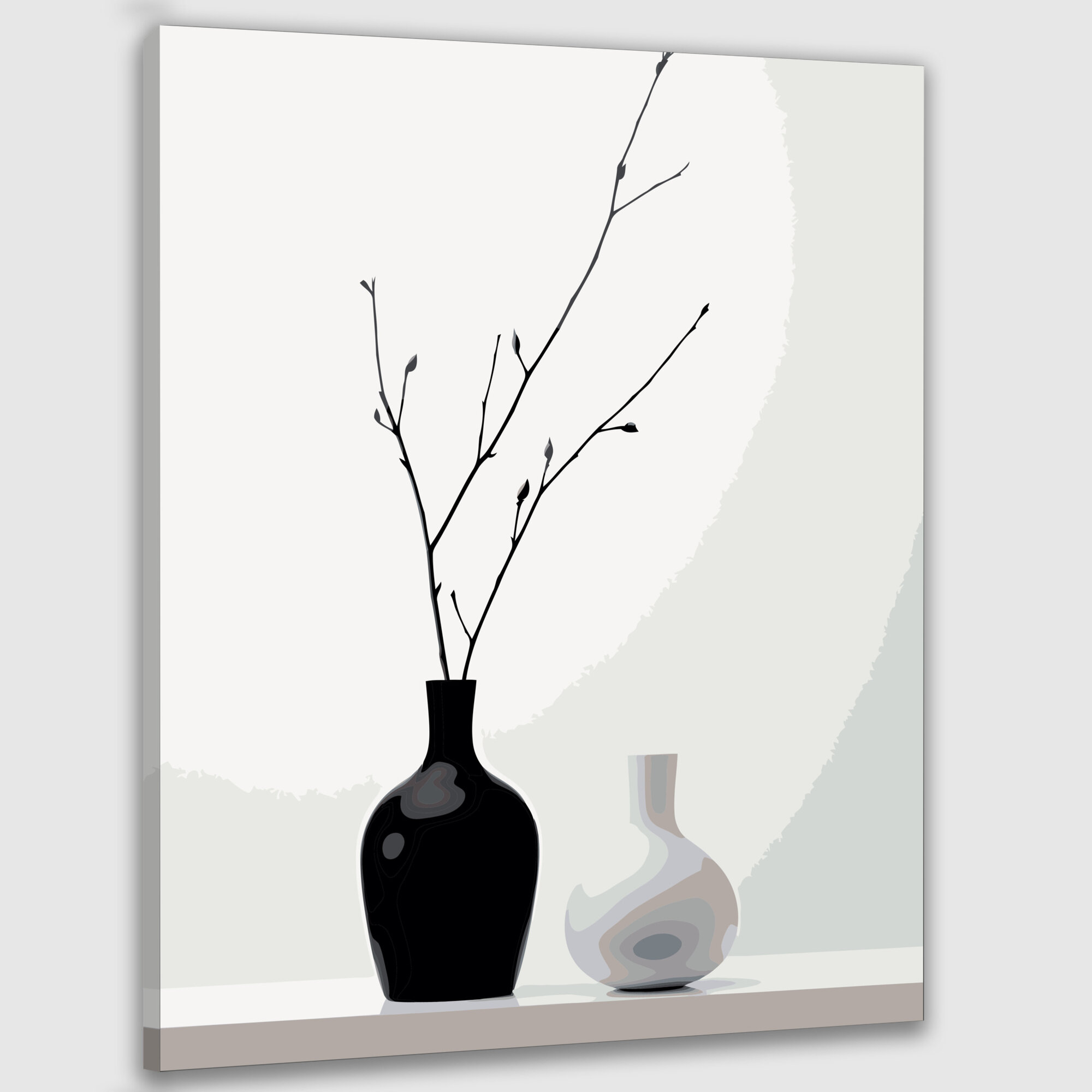 Картина по номерам 40x50 см, минимализм, черно-белая фотография, яркий фон, отдельный объект, четкие линии