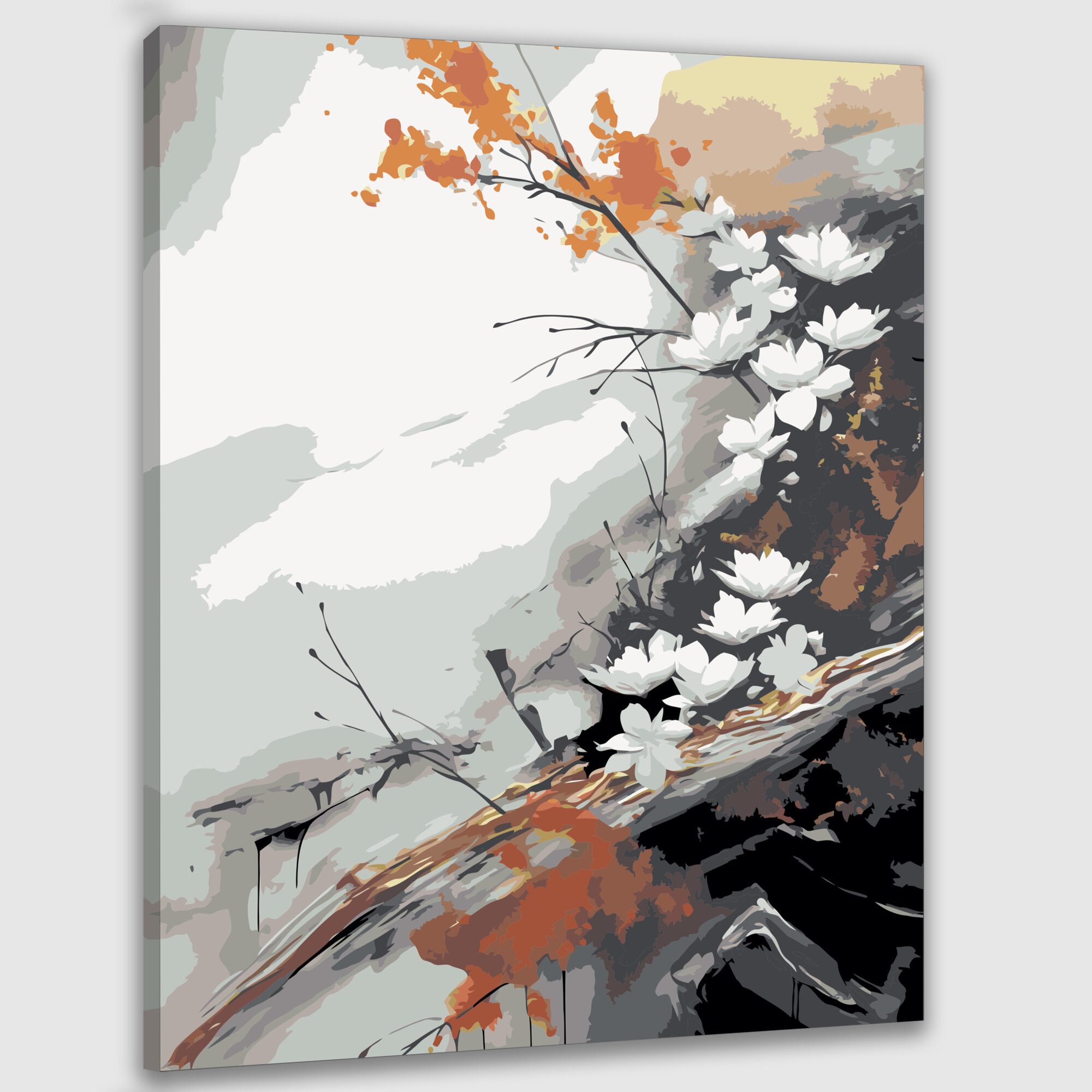 Картина по номерам 40x50 см, смешанная техника, каллиграфическая кисть, текстурированный холст, страстные объятия