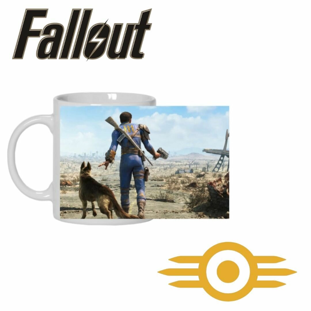 Кружка керамическая с принтом "Fallout", Фоллаут