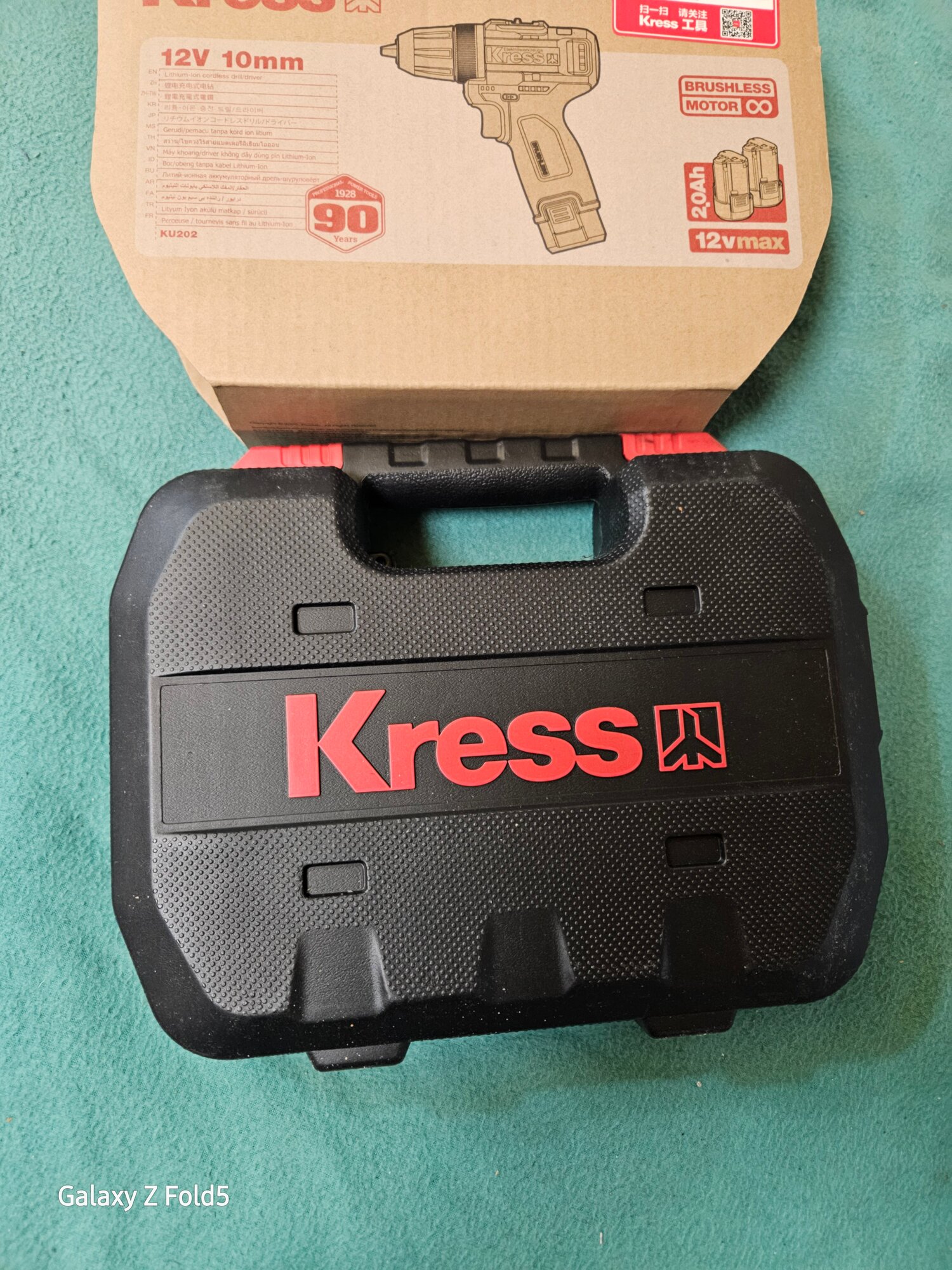 Дрель-шуруповерт kress в кейсе с 1 аккумулятором 2А бесщёточный оригинал