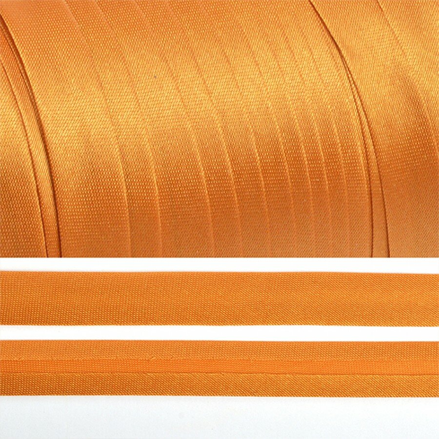 Косая бейка атласная 15мм F116 св. коричневый 10м