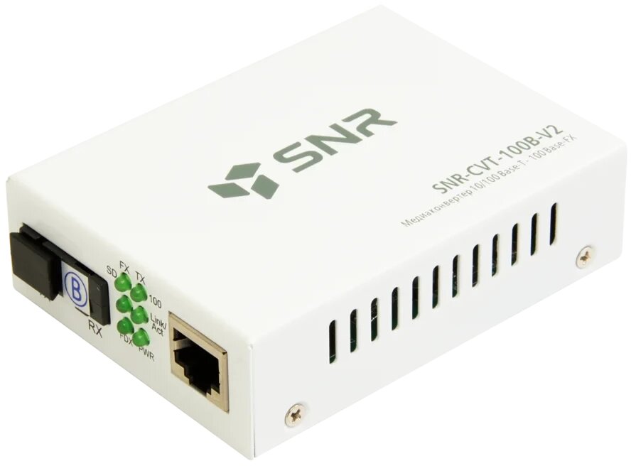 SNR-CVT-100B-V2 / Медиаконвертер Медиаконвертер 10100-Base-T 100Base-FX, TxRx: 15501310нм, V2