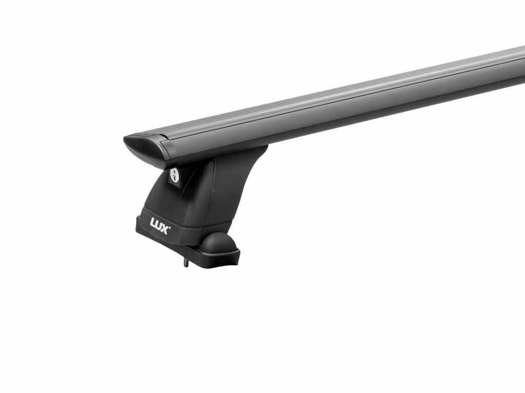 Багажник на крышу LUX для а/м Mazda 3 I / II хэтчбек, с крыловидными чёрными дугами