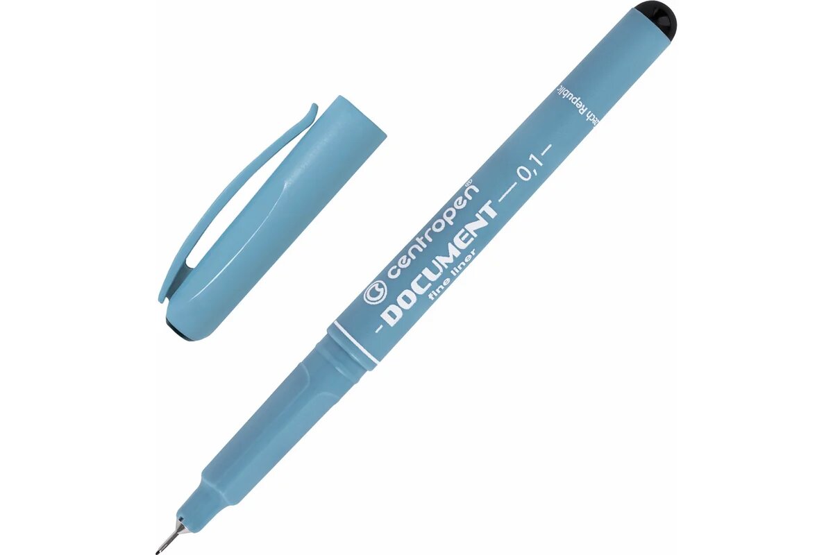 CENTROPEN Document трёхгранная капиллярная ручка черная, линия 0,1 мм, линер 2631/0,1 1шт