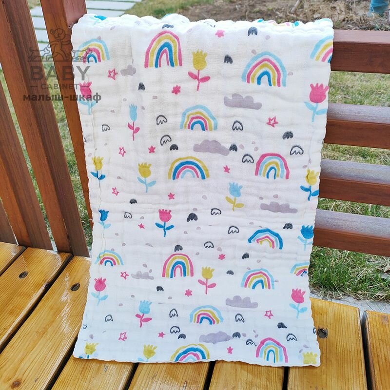 Полотенце-халат Детские Банное полотенце Марля 6слоя