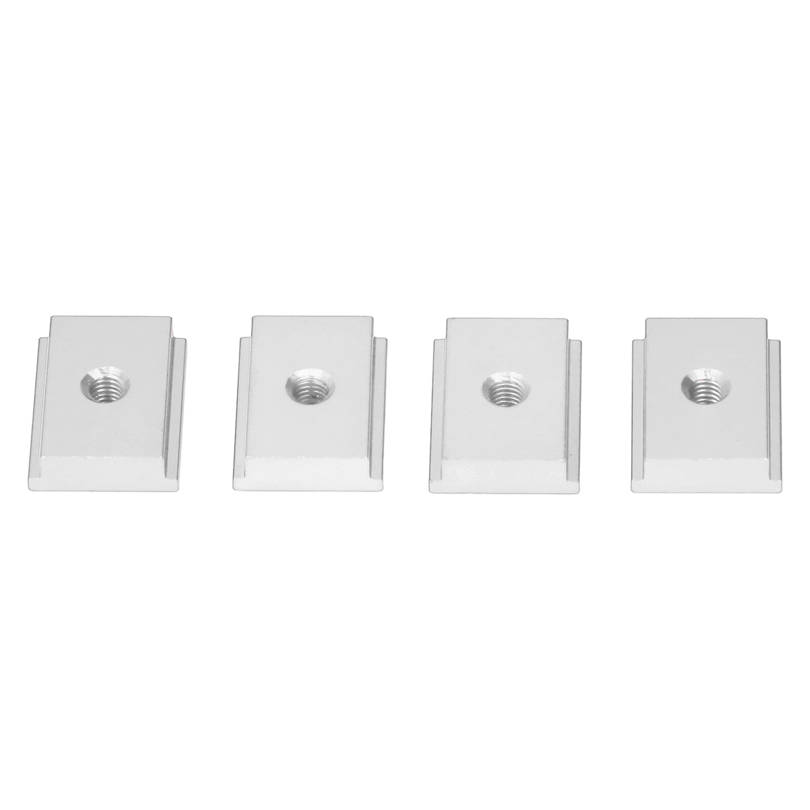 4 шт. скользящие гайки с пазом Т-образного типа из алюминиевого сплава для деревообработки, детали линейного перемещения, серия 30, M6, серебристый цвет.