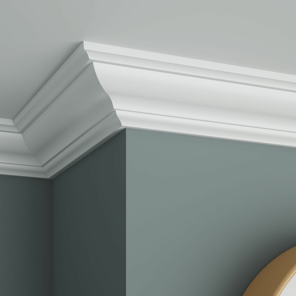 Потолочный плинтус Ultrawood CR 0019 2.44 под покраску 2440 х 42 х 42 мм