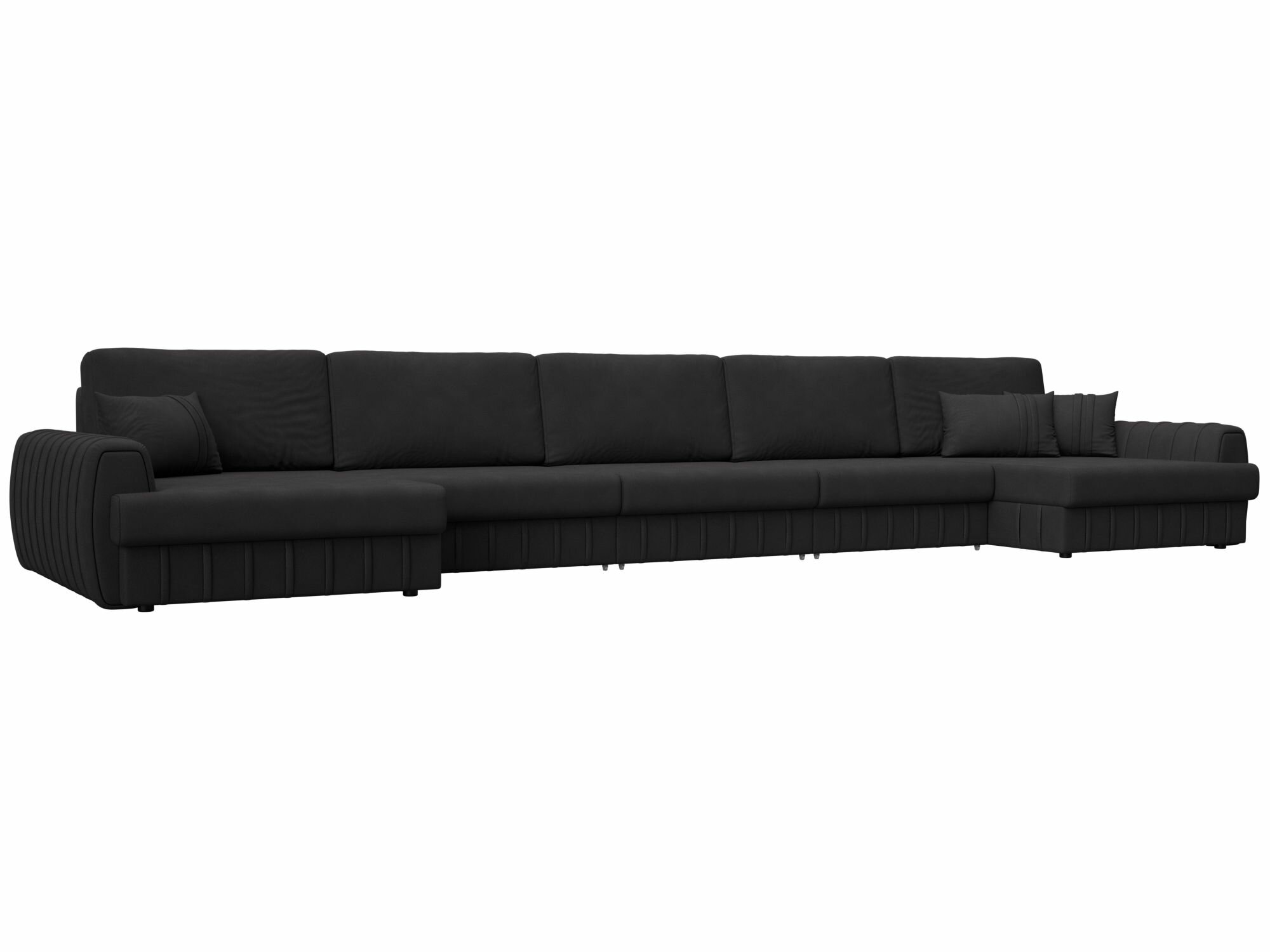 Диван П-образный Флоу НПБ МегаЛонг, Замша