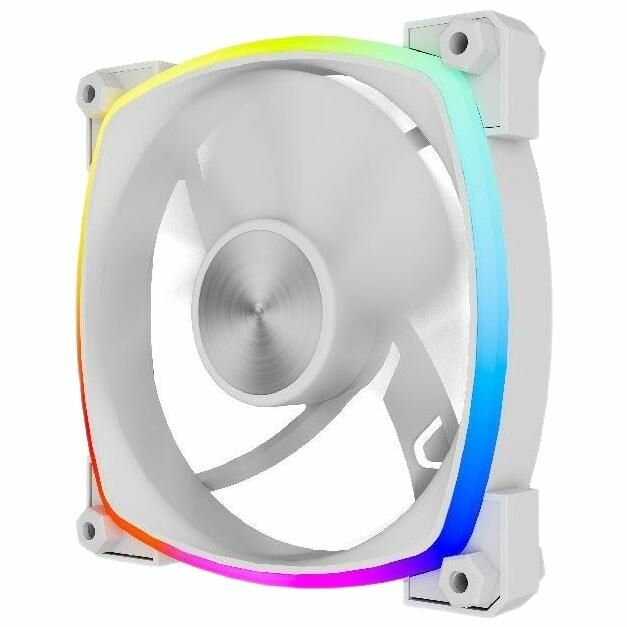 Комплект вентиляторов для корпуса 3 шт. Powercase M55-12W ARGB White 120x120x25мм 4pin 600-1800 об/мин