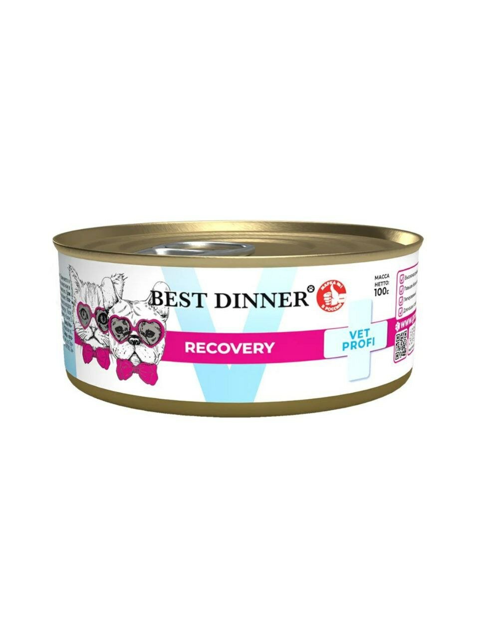 Бест Диннер Vet Profi Recovery консервы для кошек и собак при истощении, послеоперационном восстановлении, 100г х 12шт