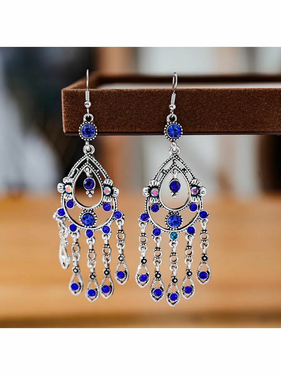 Серьги, искусственный камень