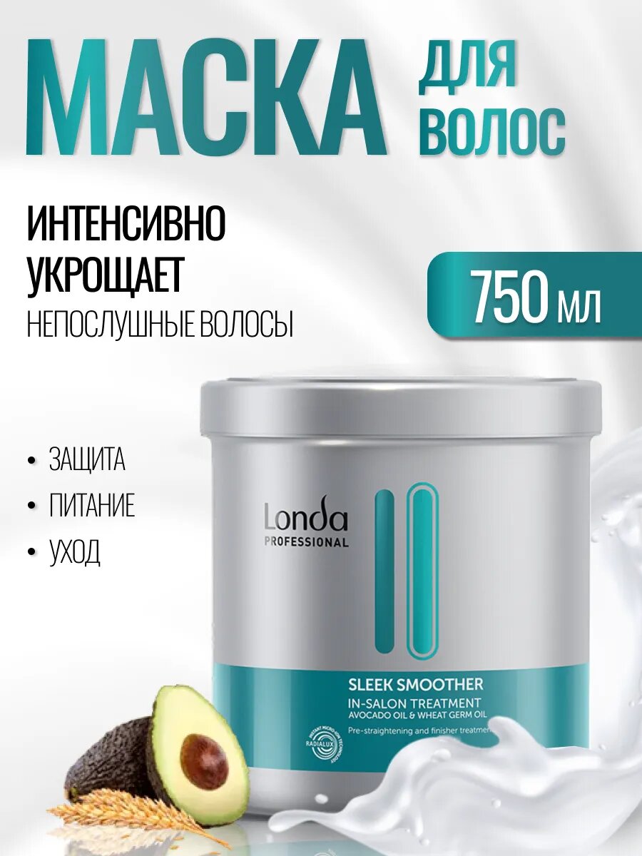 Маска для непослушных волос Londa Professional Sleek Smoother 750 мл