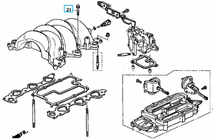 Болт с фланцем 8х40; Артикул Honda/Acura: 957010804008 (Оригинал)