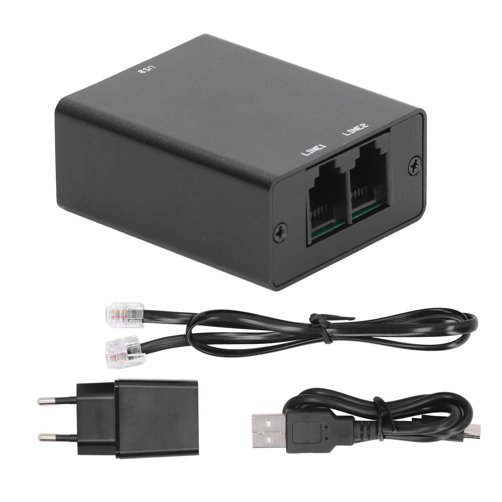 Мини-диктофон с автозаписью, 32 ГБ, чистый звук, RJ11, вилка ЕС 100-240В