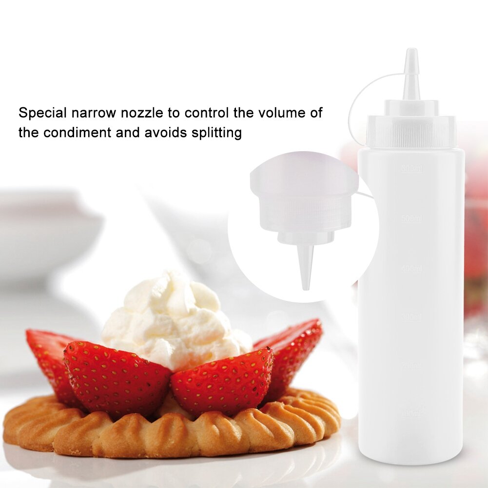 Диспенсер для специй пластиковый 720мл 10шт/набор для соуса масла крема уксусы Белый