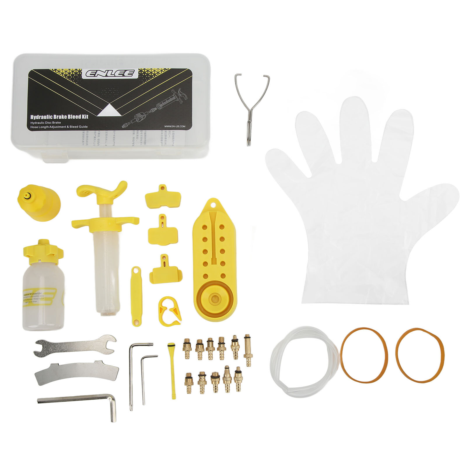 Комплект для прокачки тормозов велосипеда, высокопрочный комплект для прокачки гидравлических дисковых тормозов велосипеда, подходит для Shimano, SRAM и MAGURA.