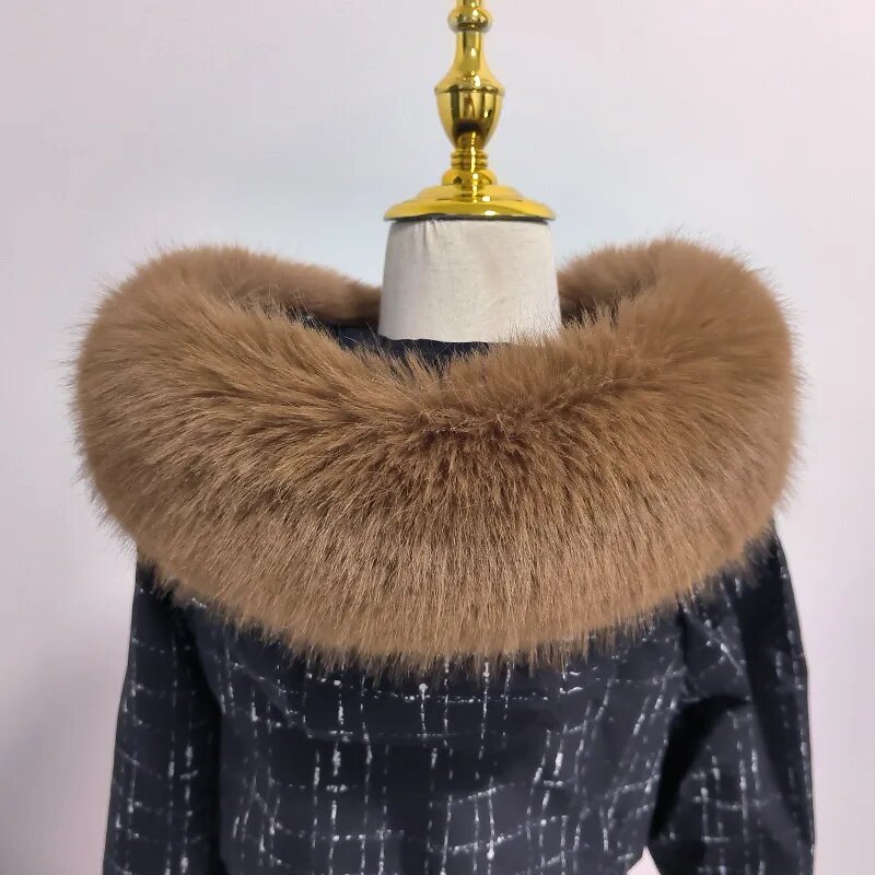 Qearlstar зимняя фальшивая нора меха воротник для женщин мужчин зимняя куртка капюшон отделка замена съемный шарф обернуть для ребенка пальто,200,18, искусственный мех, полиэстер, полиэстер,50