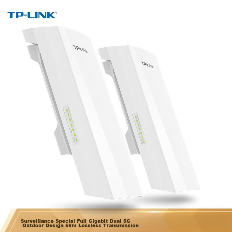 TP-LINK Gigabit Wireless Bridge Kit (5km), Surveillance-Specific WiFi Point-To Long-Range Wireless AP, CPE TL-S5G Kit