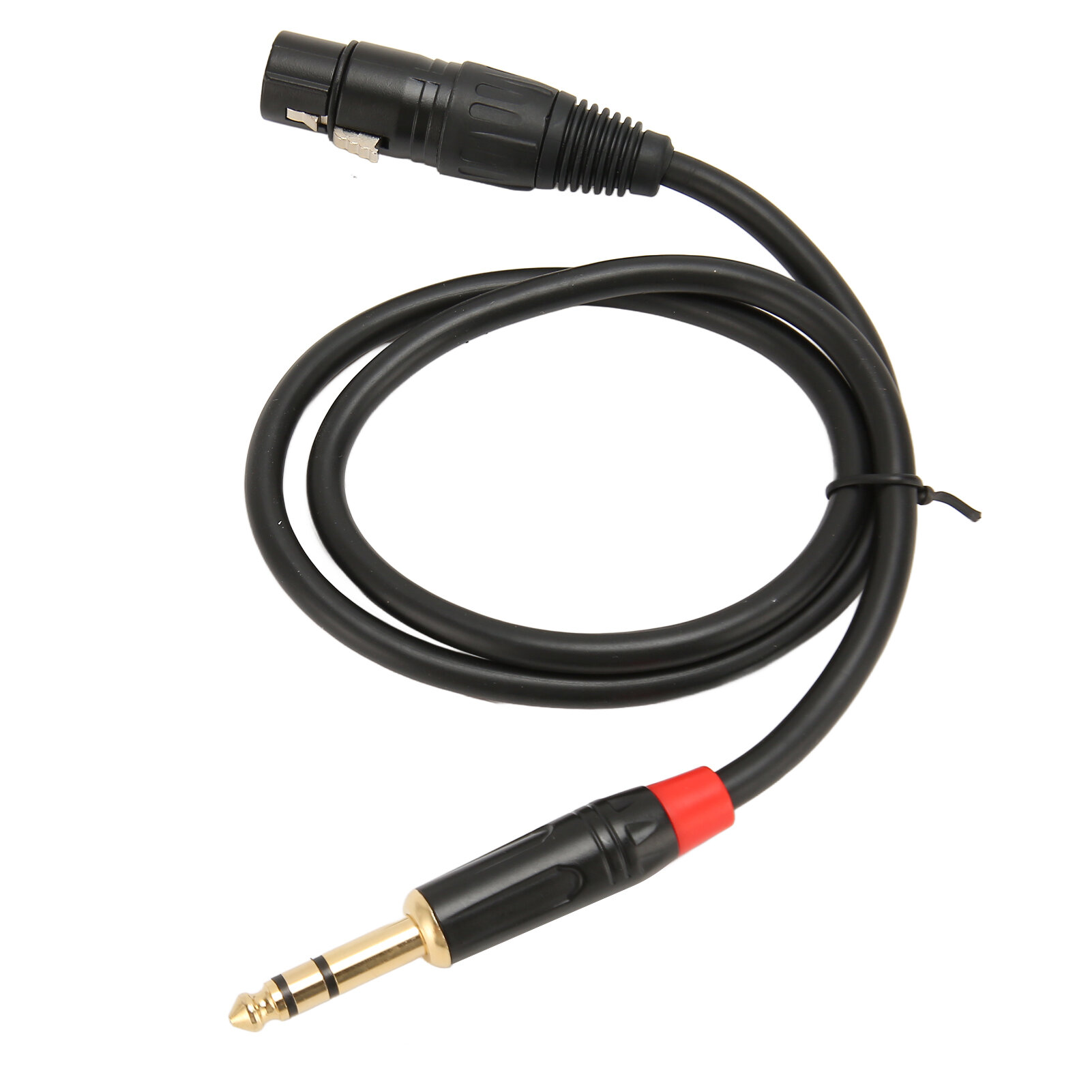 Женский XLR на 6.35мм джек аудиокабель для микрофона и электрогитары, 0.75 метра