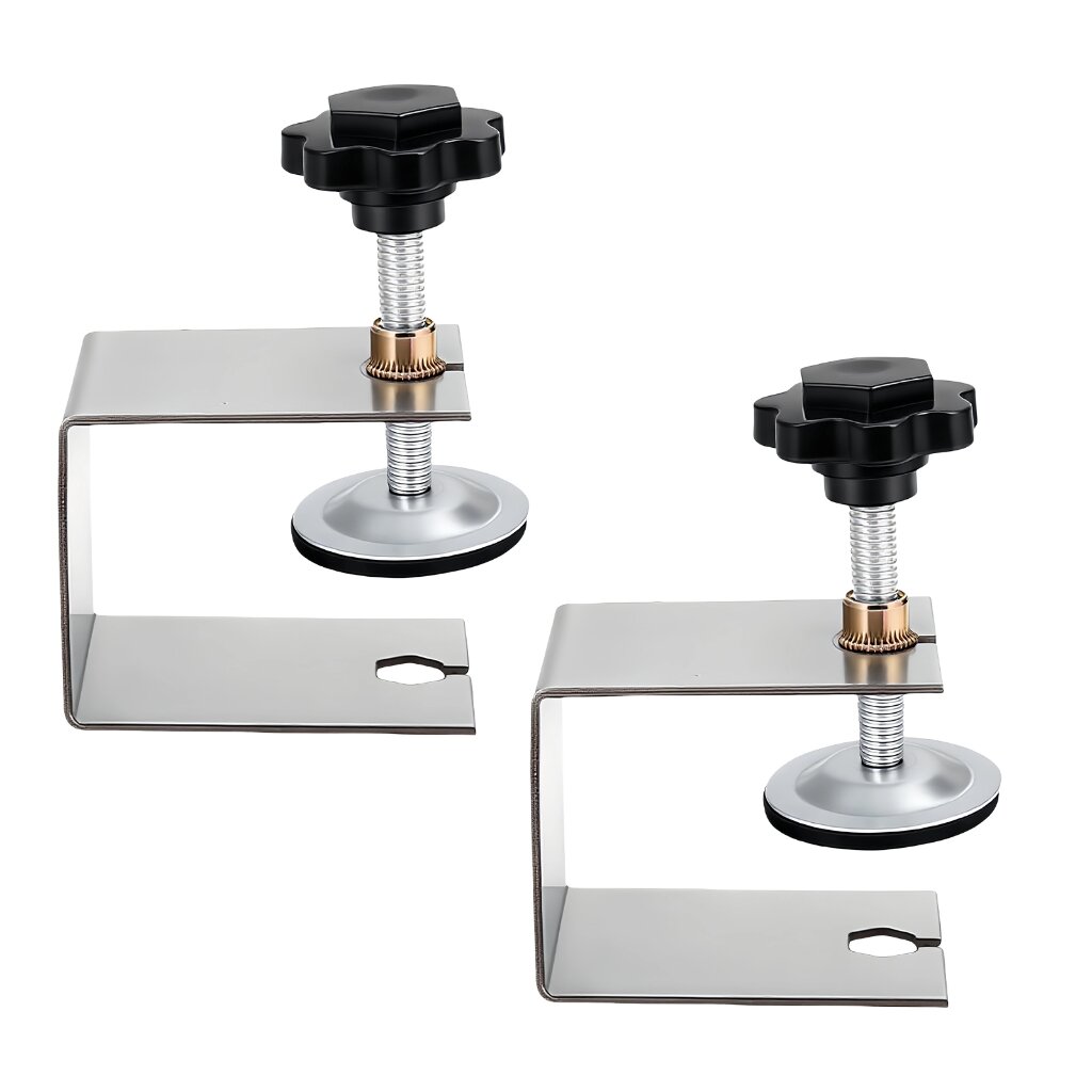 2 U-образных крепежных зажима для панели выдвижного ящика-нержавеющая сталь