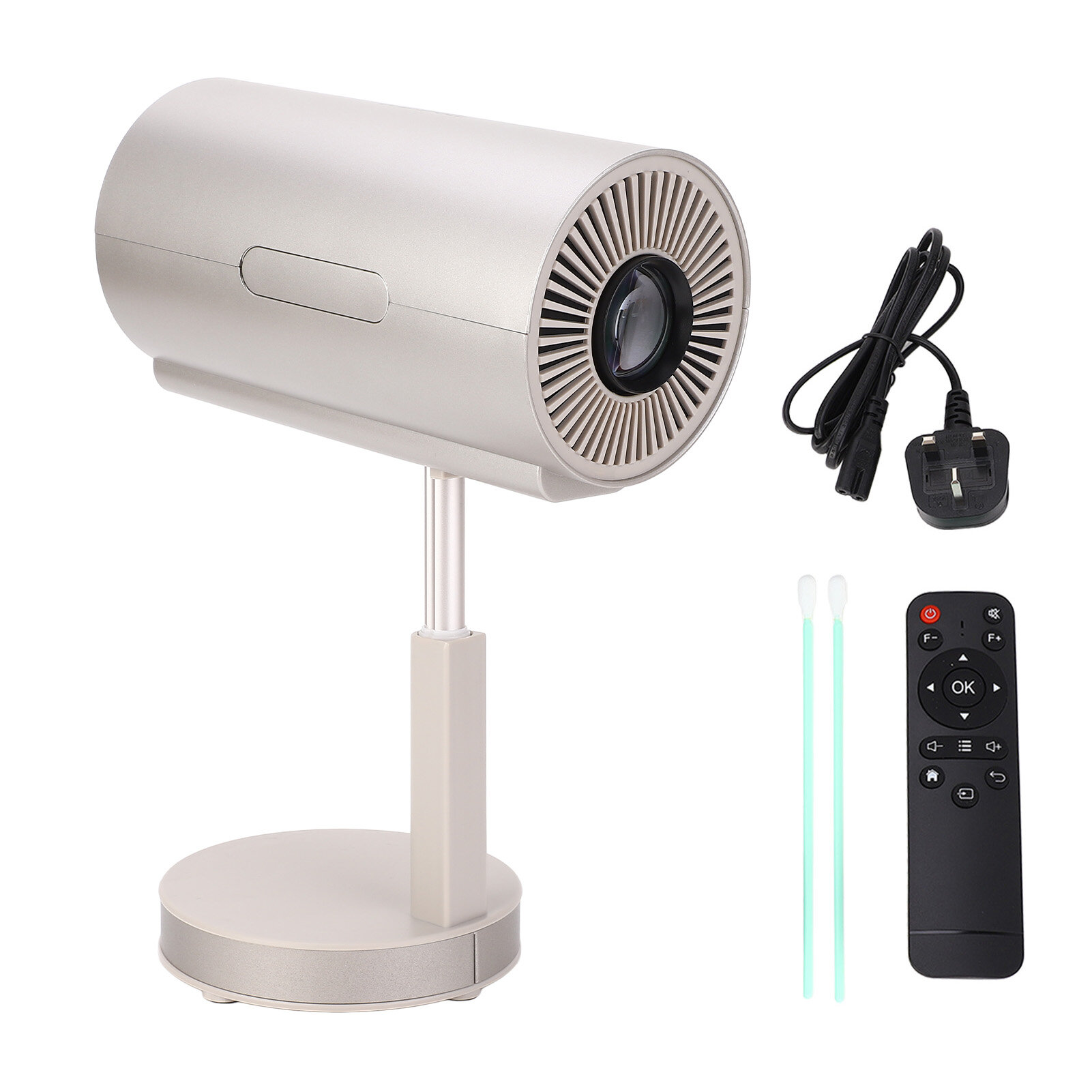 Умныймини-проектор4K1080pсскрытойподставкой, портативный, длядомашнегоиспользования, дляAndroid, поворотнаяголовкана90градусов,2.4G5G,3Dобъемныйзвук, вилкаUK100-240В