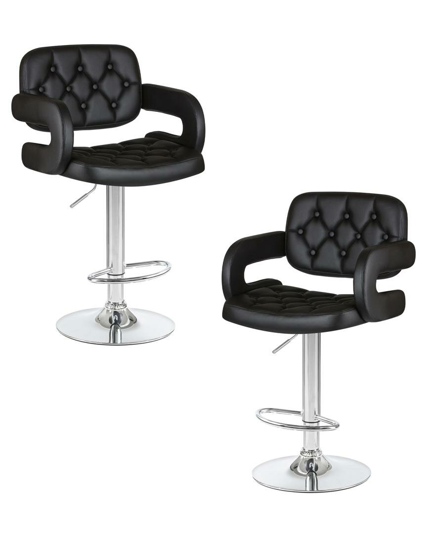 Стул барный DOBRIN Набор 2 шт Стул барный DOBRIN TIESTO, чёрный арт. LM-3460-N_CH-M_EL-black