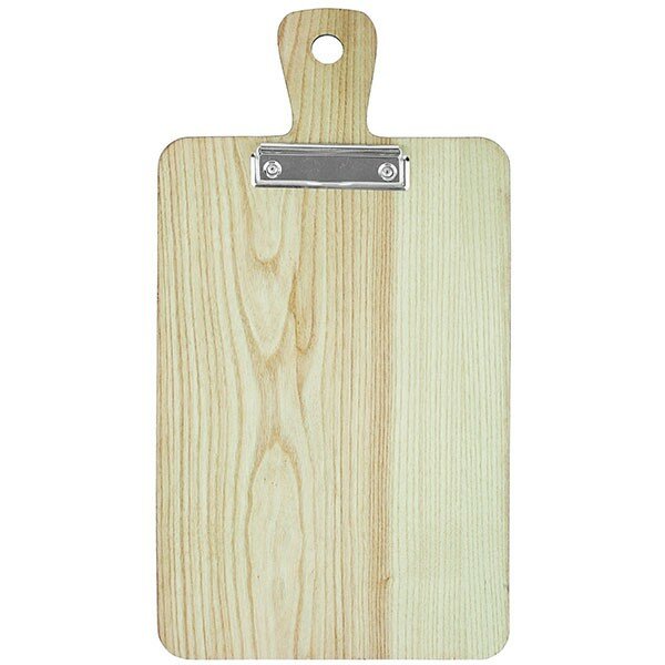 Планшет для меню с зажимом цвет ясень, шпон, фанера, 41,6✕22 см, оливковый (PPwood)