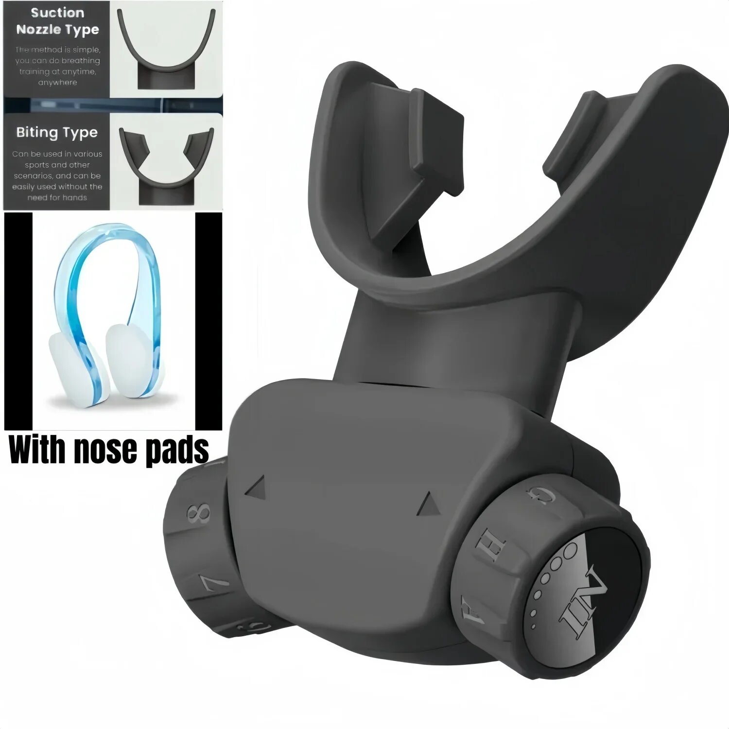 Портативный дыхательный тренажер Professional Черный, черный