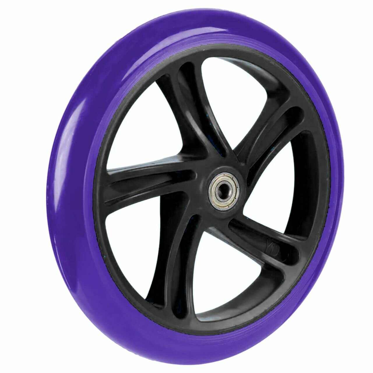 Колесо для самоката Comiron Wheel 180 мм. PU Abec-7 черное/фиолетовое