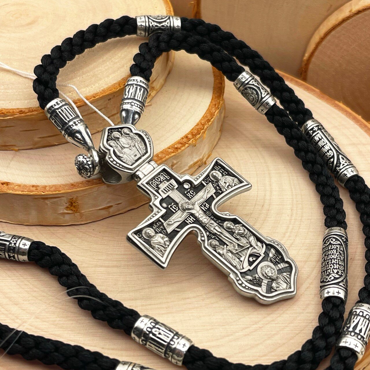 Комплект украшений, серебро, 925 проба, оксидирование, чернение