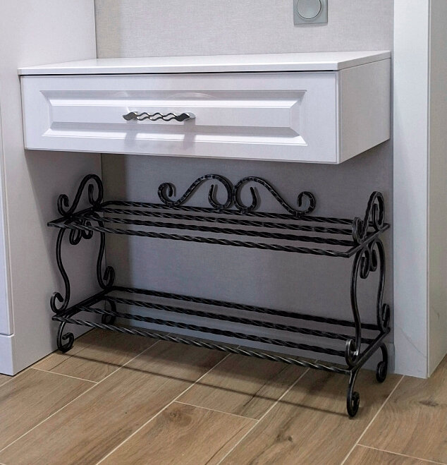 Обувница кованая, черный полуматовый