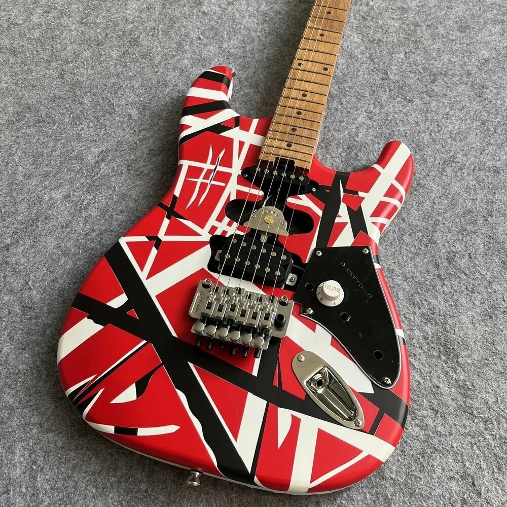Электрогитара Электрическая гитара под заказ Модные полоски /7V Двойная встряска 6-струнная 39"