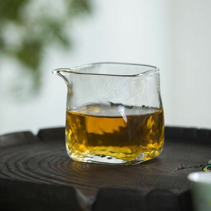 Чахай для чайной церемонии японский стиль, боросиликатное стекло, толстое дно, заварник и сливник, идеально для зеленого чая, выдерживает от -30 до 150 C