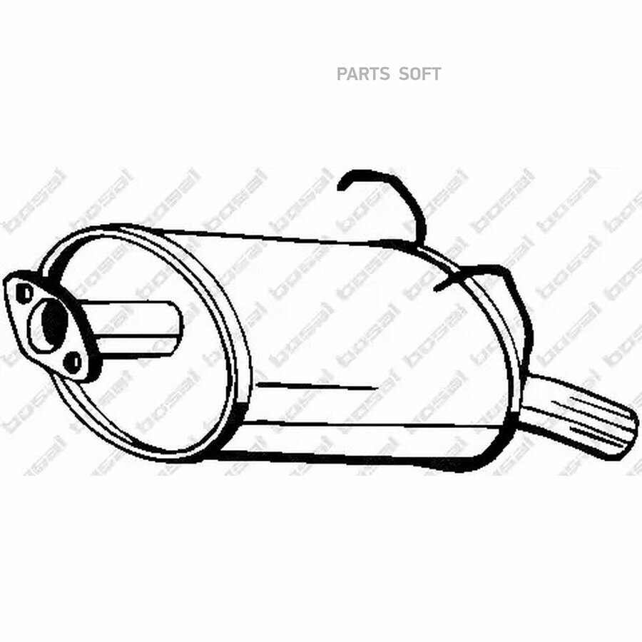 Глушитель задний (HOND CR-V 97-01 ) от официального дистрибьютора, BOSAL, артикул 163197