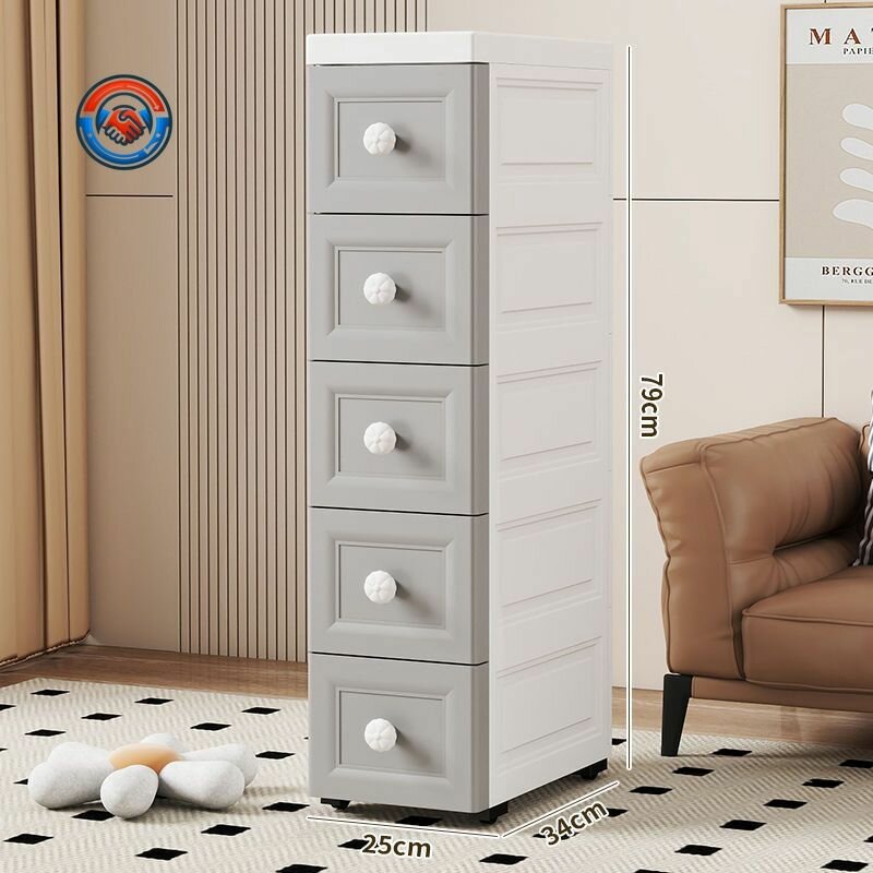 Книжный шкаф узкий, шкаф для хранения на колесах 25x34x79 см компактный мобильный шкаф для книг, журналов и мелочей, идеален для узких пространств