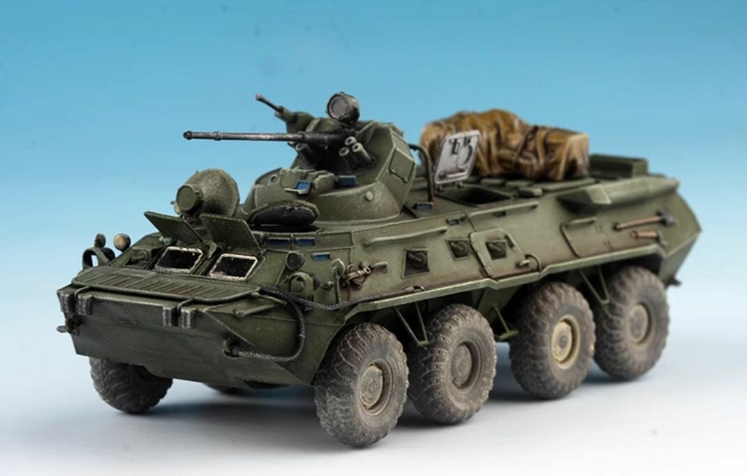 Готовая Модель 1:72 БТР-80А (BTR-80A) Бронетранспортер, Смола И ПВХ, AM