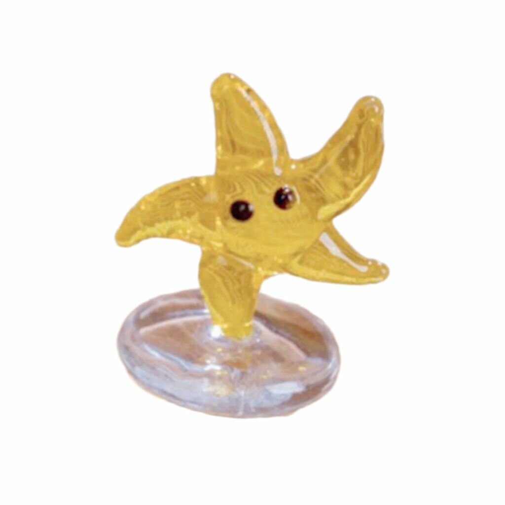 Мини-глазированная рыба, крабы, омары, стеклянные украшения-маленькая морская звезда