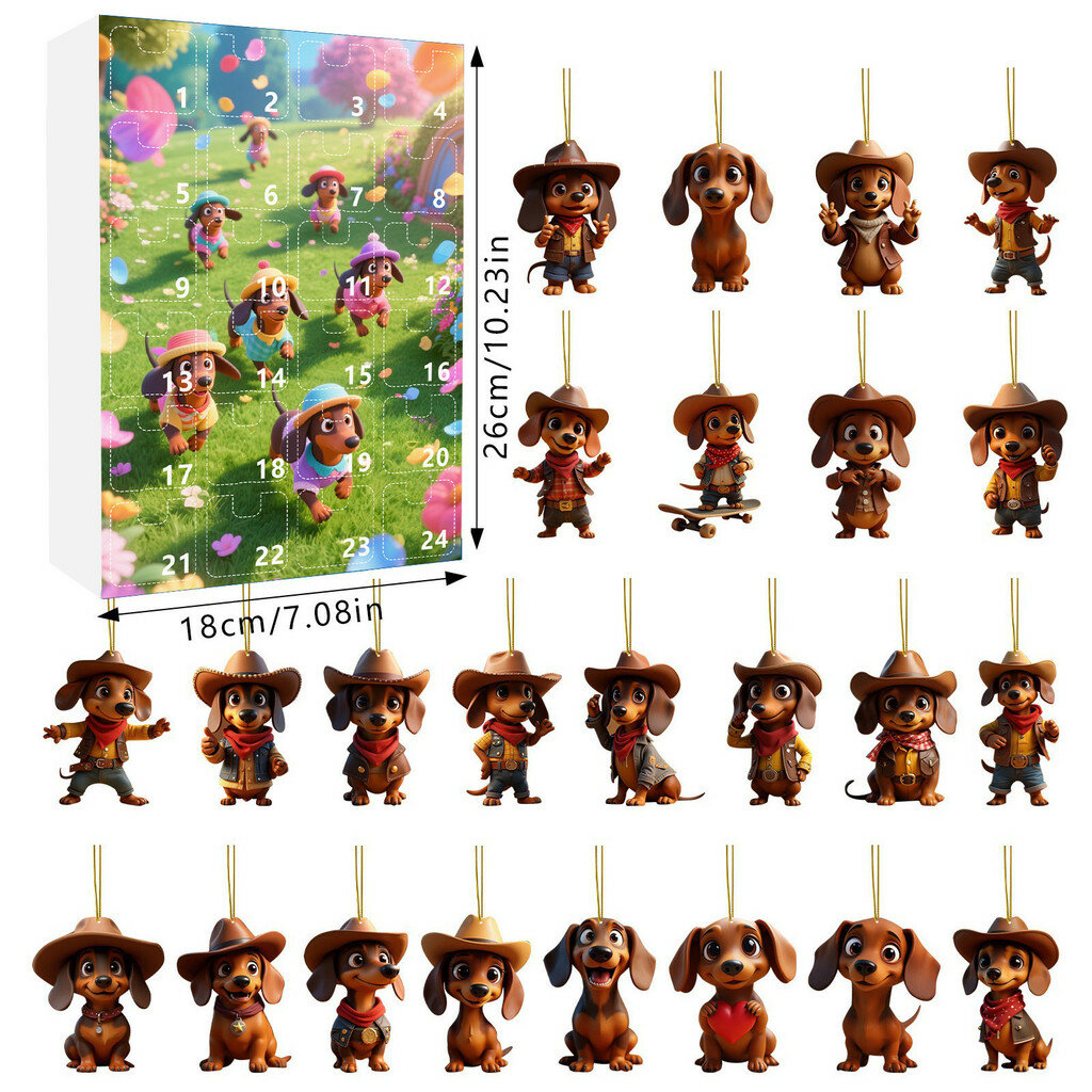 Коллекция игрушек для рождественских такс с акриловыми подвесными украшениями разноцветный дизайн для праздничных мероприятий