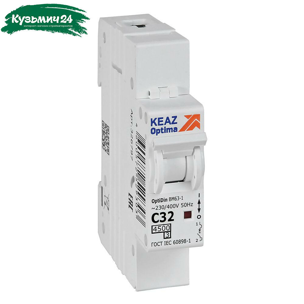 Автоматический выключатель КЭАЗ OptiDin BM63 1P 32А C 4,5кА AC