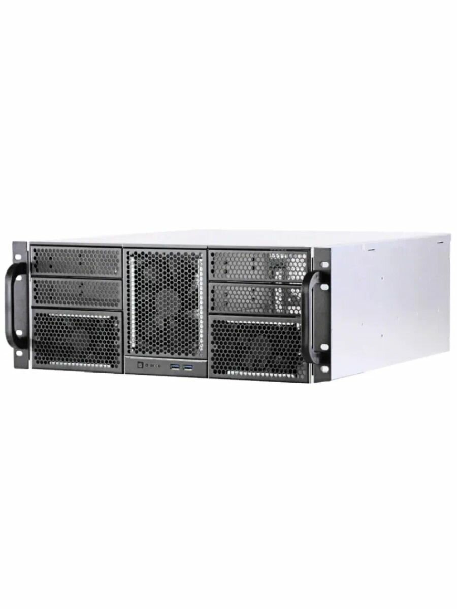 Корпус серверный 4U Procase RE411-D4H11-A-45 4x5.25+11HDD, черный, без блока питания, глубина 450мм, MB ATX 12"x9,6"